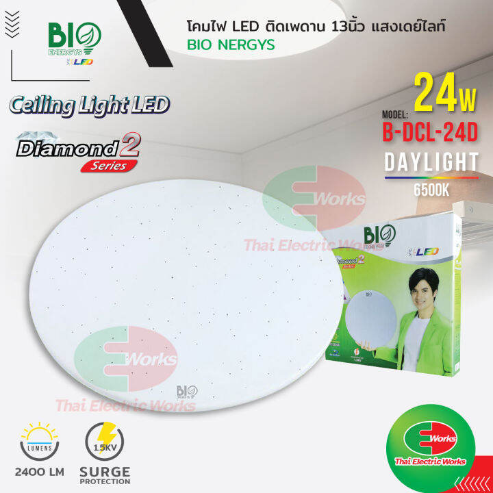 Bio Energys โคมไฟ led โคมไฟ ซาลาเปา โคมไฟเพดาน Diamond2 Series 13นิ้ว ...