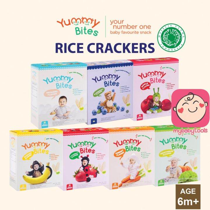YUMMY BITES BABY RICE CRACKERS 50 GR | Lazada Indonesia