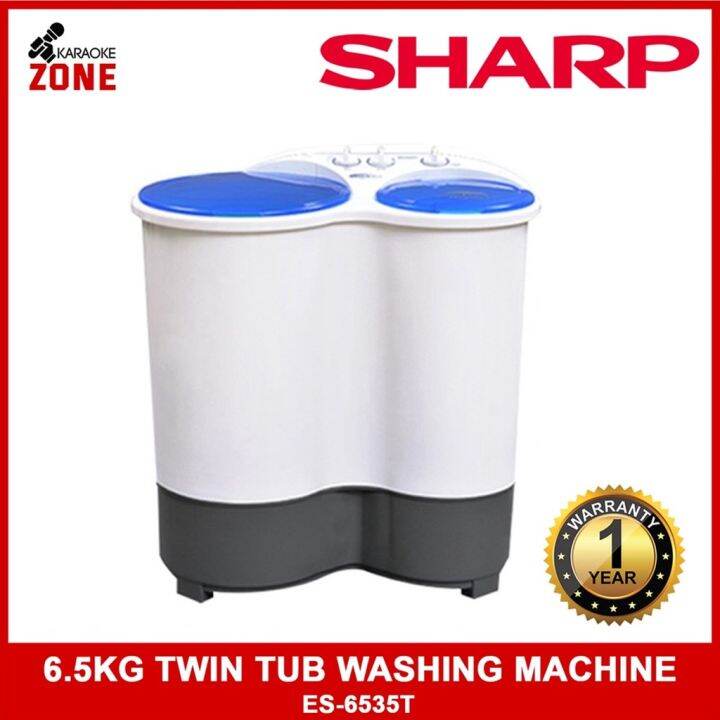 Sharp ES 6535T 6.5 kg Twin Tub Sharp Washing Machine Sharp 6.5kg ...