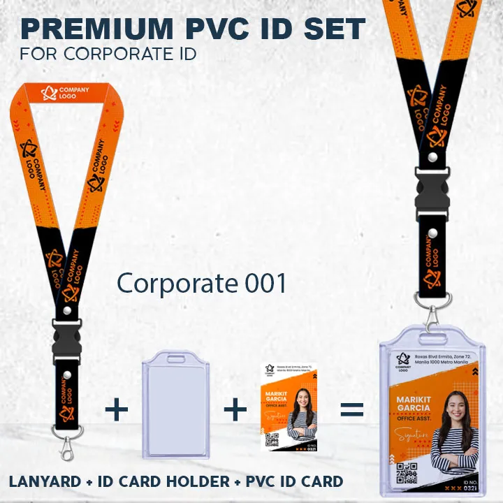 [STANDARD] Premium PVC ID Card w/ Lanyard & Card Holder ID Set ...