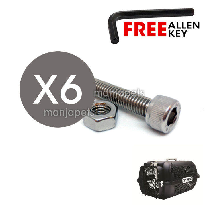 Stainless Steel Bolts & Nuts - 6 sets / pack (FREE ALLEN KEY) | Lazada