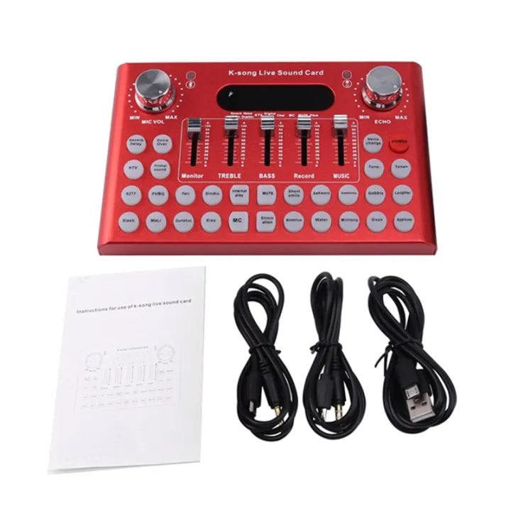 Professional Sound Card Microphone Voice Music Audio Usb Headset ...