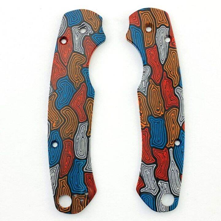 1 Pair G10 Material Folding Knife Handle Grip Patches for Spyderco ...