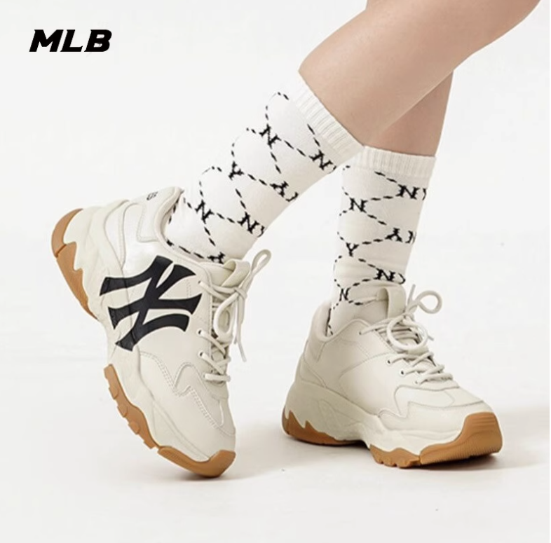 【ของแท้อย่างเป็นทางการ】รองเท้าผ้าใบผู้หญิง MLB NY Big Ball Chunky EMBO ...