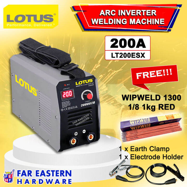 LOTUS Arc Inverter Welding Machine 200A LT200ESX FREE Wipweld 1300 1/8 ...