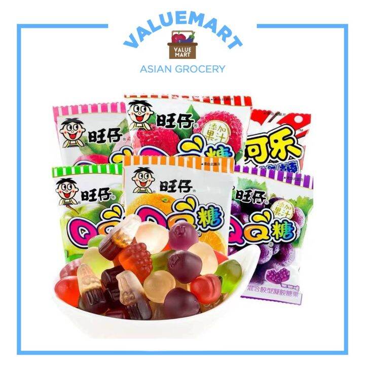 Wang Wang / Want Want QQ Chewy Gummy Fruit Juice Candies (Strawberry ...
