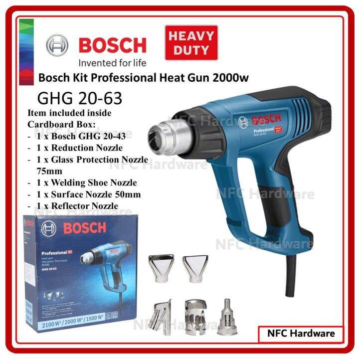 BOSCH GHG 20-63 Professional Kit Heat Gun 2000W | Lazada