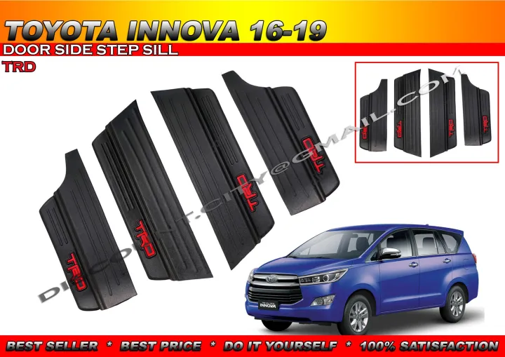 FOR TOYOTA INNOVA 2016 TO 2019 TRD DOOR SIDE STEP SILL SCUFF PLATE ...