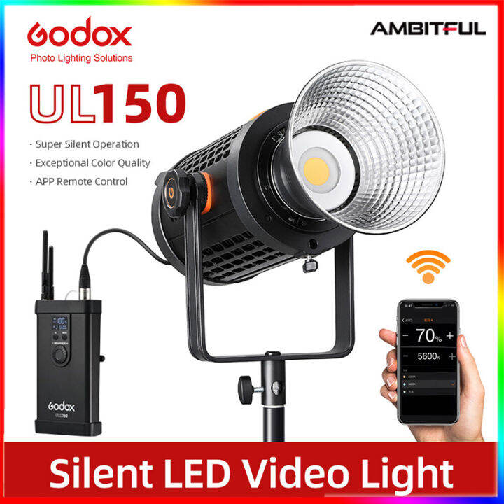 Godox UL150 UL-150 150Wอุณหภูมิสี5600KเงียบBowens Mount LEDรีโมทควบคุม ...