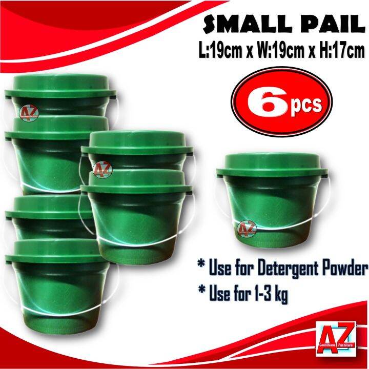 Small Pail/Timba COLORED Multi-purpose Bucket Container with Cover use ...