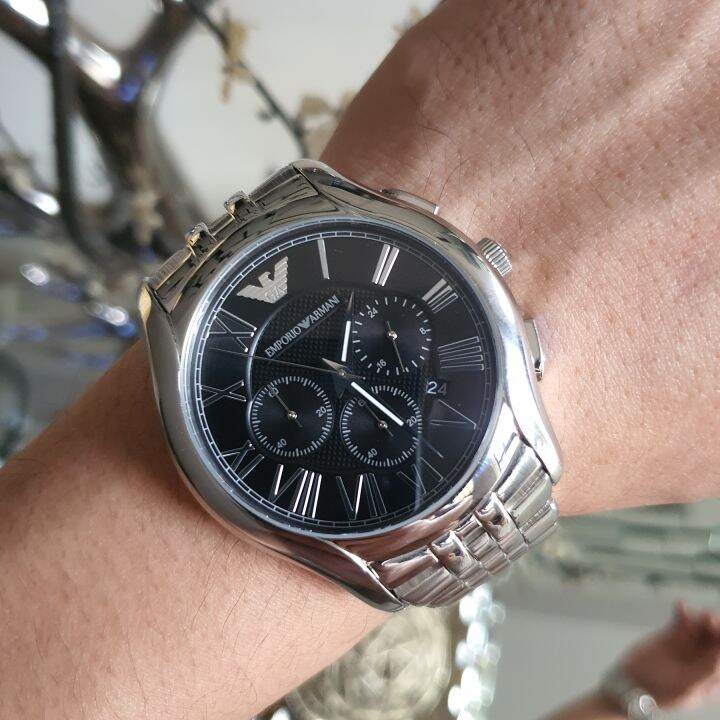 AR1786 Men's Watch Original Emporio Armani Classic Chronograph Black ...