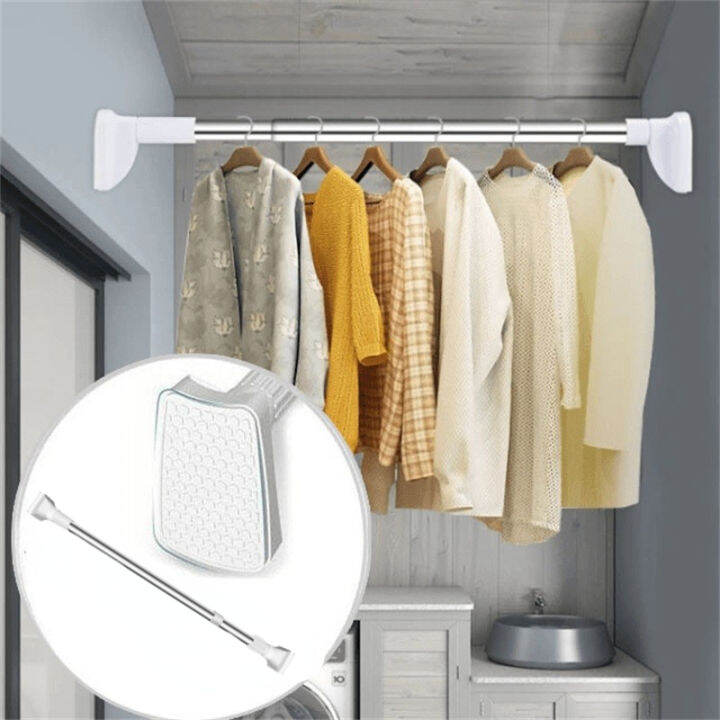 Adjustable Bathroom Curtain Rod Extendable Tension Telescopic Pole ...