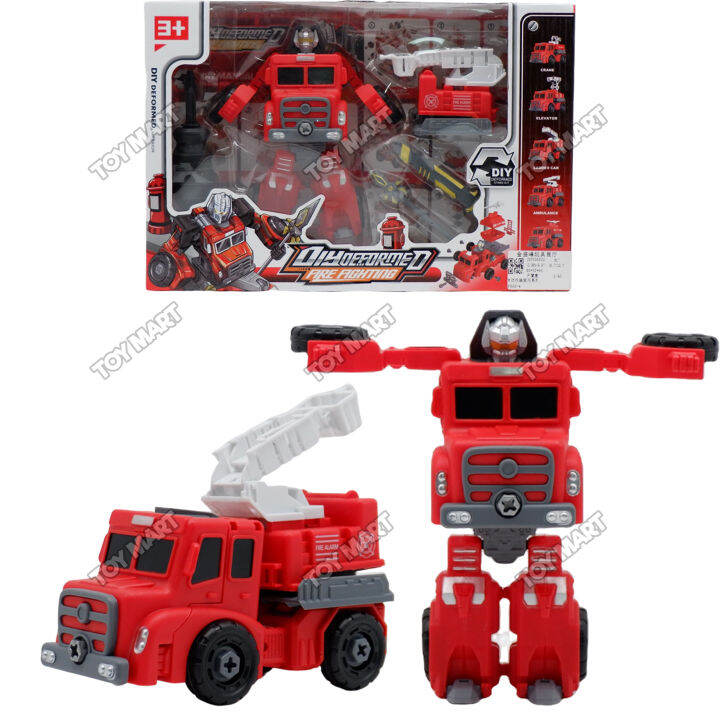 Disassemble Truck Toy Transformer Fire Truck 5 Design Deformed Robot ...