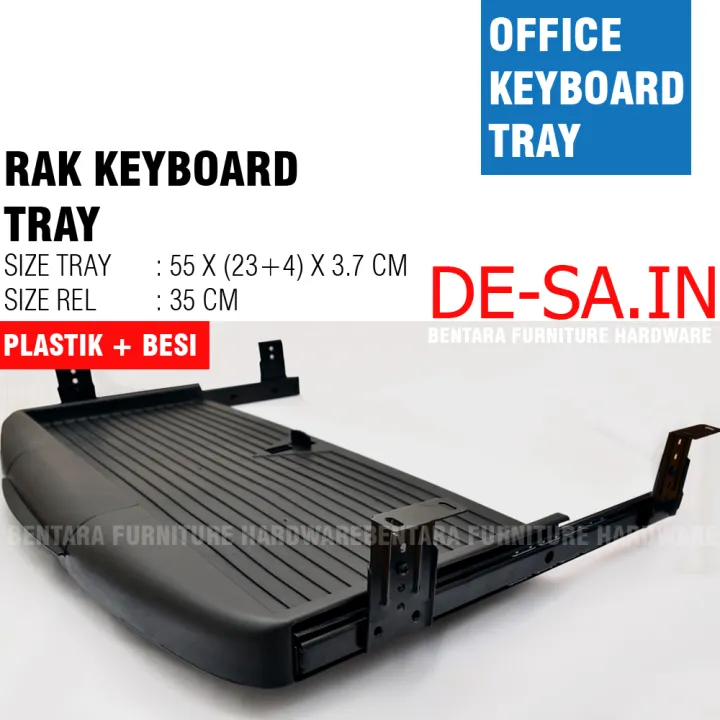 RAK KEYBOARD TRAY UNTUK MEJA KOMPUTER / MEJA KERJA / MEJA STUDY / MEJA ...