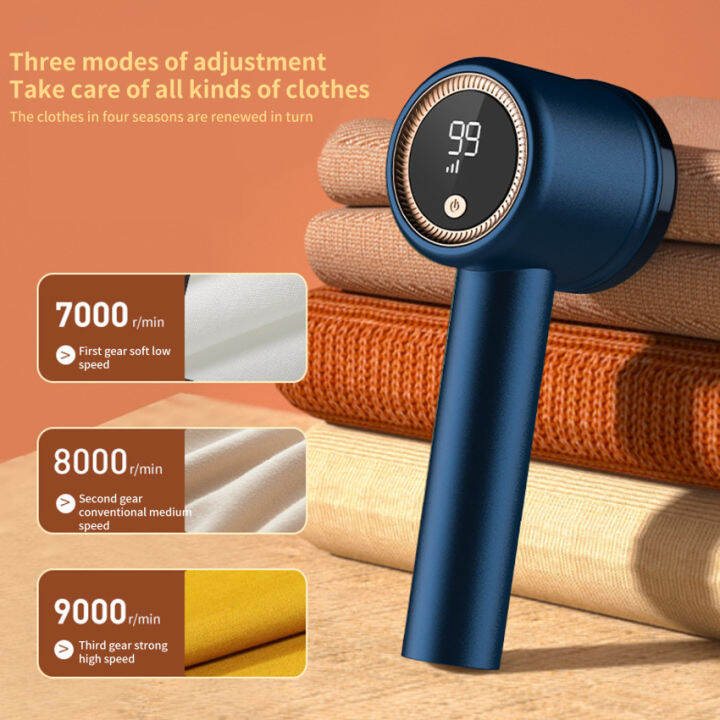 2 In 1 Electric Lint Remover Digital Display Rechargeable Fabric Shaver ...