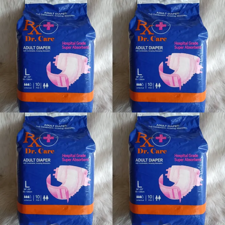 Rx Dr Care Adult Diaper Tape Large 4pack 10pcs Pack Lazada Ph