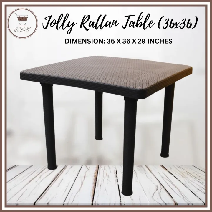 36X36 JOLLY RATTAN TABLE / RATTAN TABLE / 4SEATER TABLE | Lazada PH