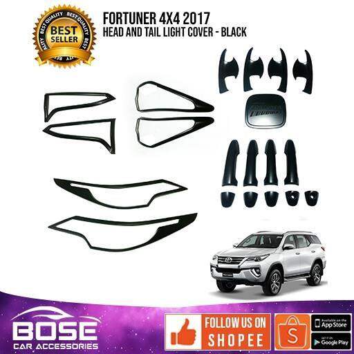 Toyota Fortuner V Garnish Cover Set Black/ Chrome 2017 2018 2019 2020 ...