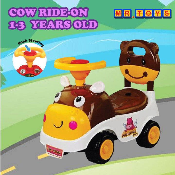 [Horn Steering] Ride On Car Cow Calf Push Walker for Kids Baby 1-3 ...