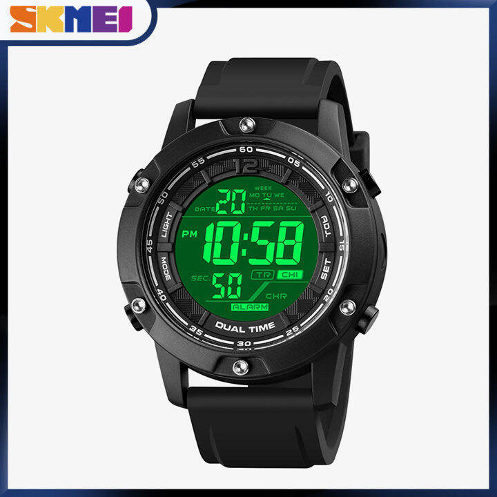 SKMEI Men Sport Digital Watch Swimming Diving 100M Waterproof Dive ...