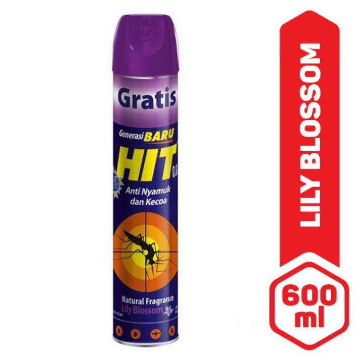 Hit Obat Nyamuk Aerosol Lily Blossom 600ml 600 ml | Lazada Indonesia