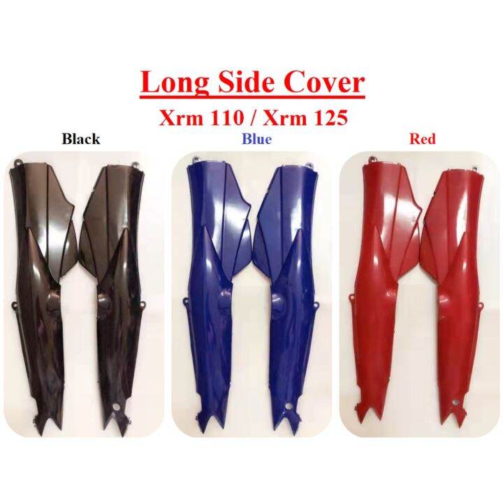 Body Cover Long Side Cover - Xrm 110 / Xrm 125 (Black/Blue/Red) | Lazada PH
