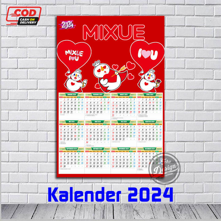 Kalender 2024 Tema karakter kalender lucu kalender murah | Lazada Indonesia