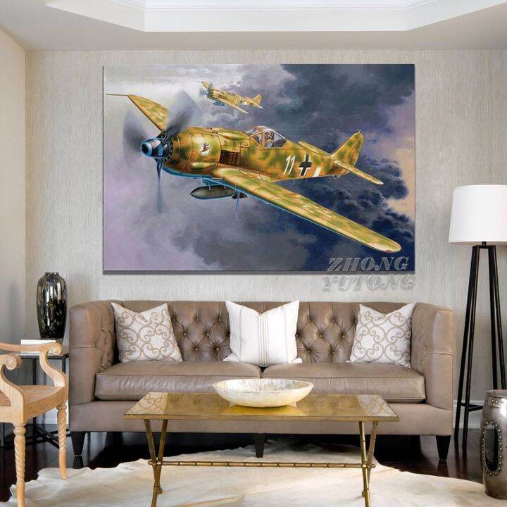 WW2 Fw 190 Focke Wulf Luftwaffe Germany Aircraft Military Living Room ...
