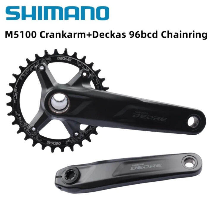 Shimano Deore M5100 Crankset 11 Speed 10s Mountain Bike With Deckas 96BCD Chainring MTB M5100 ...