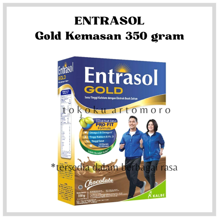Entrasol Gold Kemasan Box 350 gram - Rasa Coklat - Original - Vanilla ...