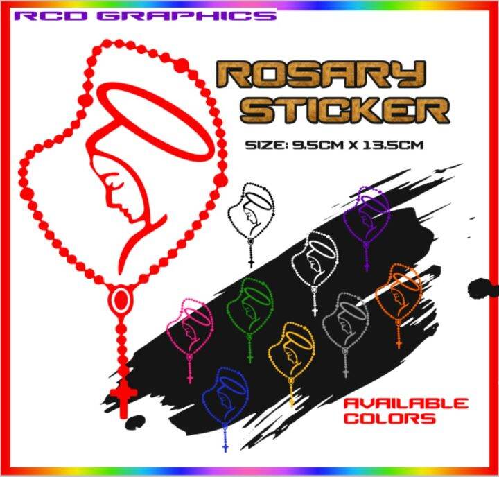 Rosary sticker / Virgin Mary STICKER /CAR STICKER | Lazada PH