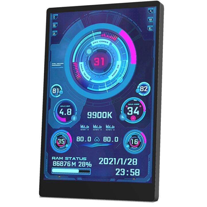 Computer Monitor for Mini ITX Case 3.5 inch IPS TYPE-C Secondary Screen ...