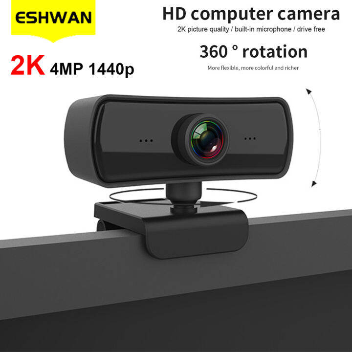 Ultra HD 2K 4MP 1440p USB Plug And Play Webcam Web Camera Built-in ...
