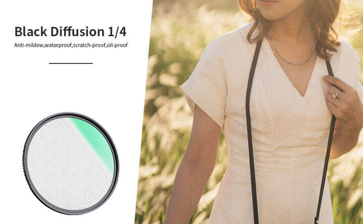K&F Concept 1/4 Black Diffusion Filter Soft Light Lens Fliter Multiple ...