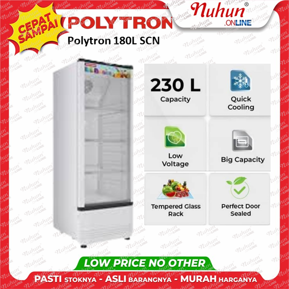 [CIANJUR] Showcase Polytron 180L SCN - Garansi Resmi | Lazada Indonesia