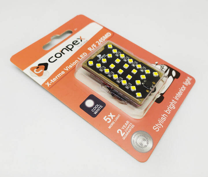 Car Interior Map Light Conpex LED Dome Light Universal Cool White 5x more Bright 6700k | Lazada PH