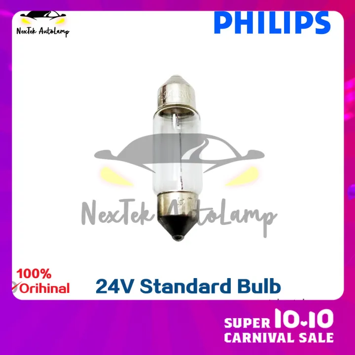 Philips C5W 13844 24V SV8.5 36mm Standard Interior Light Original ...