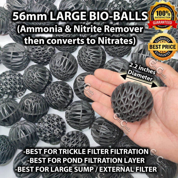10pcs LARGE 56mm Bio Balls Filter Media (Ammonia & Nitrite Remover) For ...