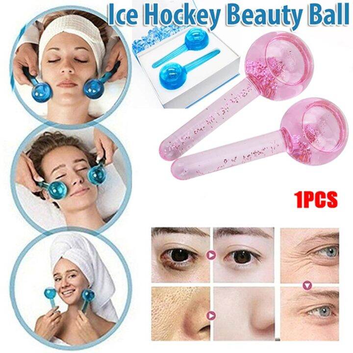 【Howland Beauty makeup】 Crystal Face Roller Ball Facial Massager Ice ...
