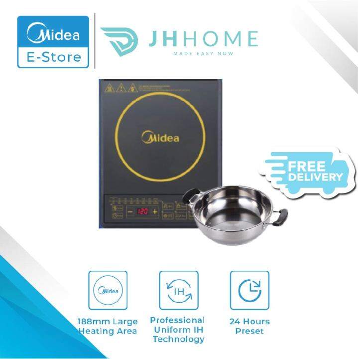 Midea 2000W Induction Cooker With Touch Control C20-RT2002 [Free Pot ...