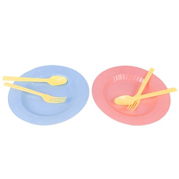 1Tap Plastic Utensils Plate Spoon & Fork Set Reusable Tinidor, Kutsara ...