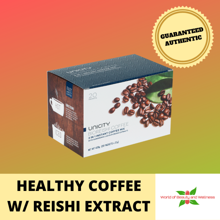 Unicity Bioreishi Coffee 3 in 1 mix with Ganoderma Extract (20 sachets ...