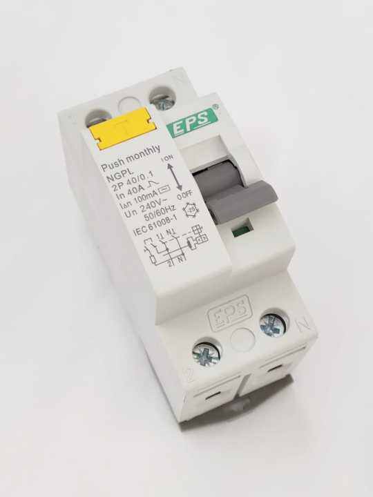 EPS 2 Pole ELCB 40A (100mA) 240V Residual Current Operated Circuit Breaker | Lazada