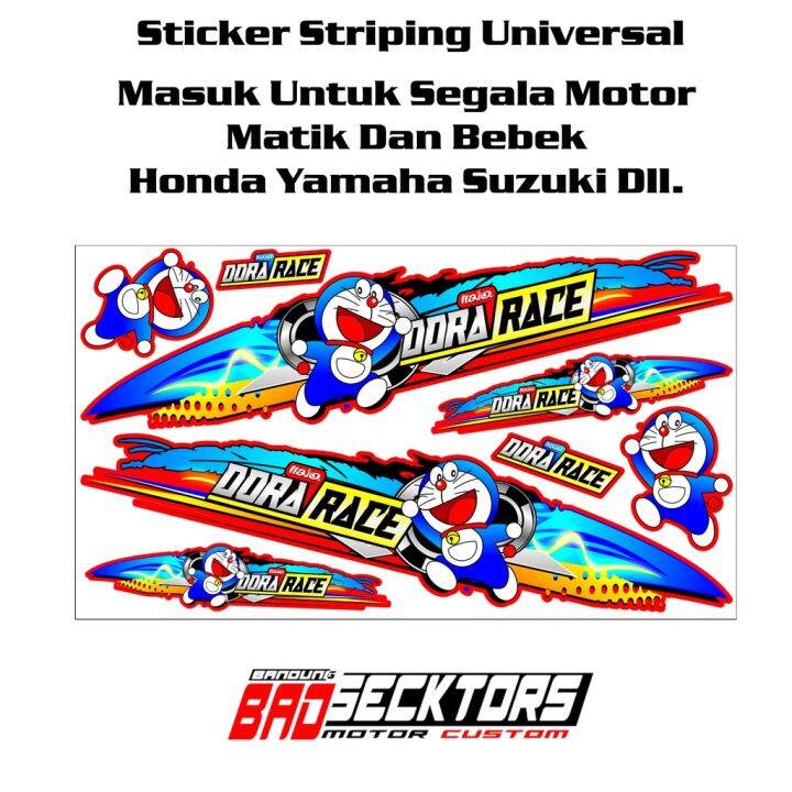 STIKER STRIPING UNIVERSAL UNTUK MATIC DAN BEBEK YAMAHA HONDA SUZUKI ...