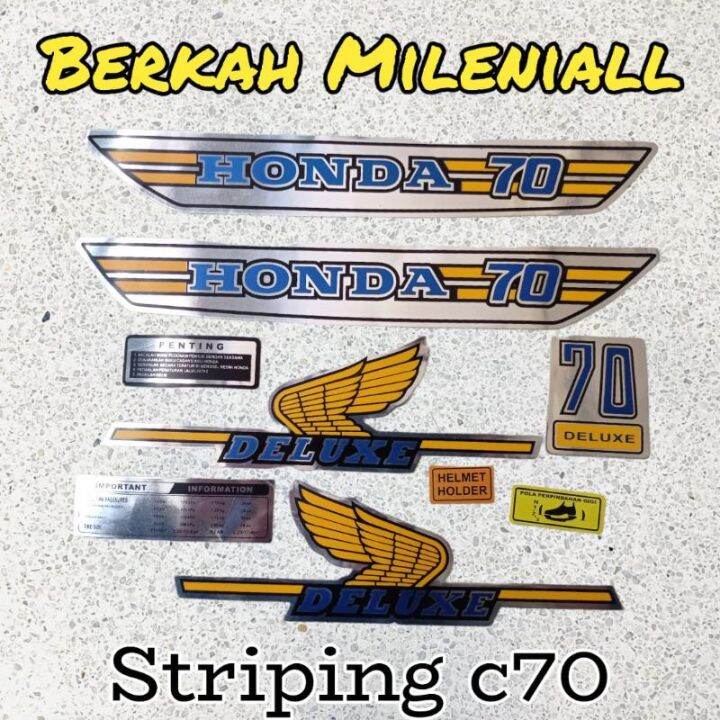 striping Honda C70 stiker Honda C70-all varians sticker c70 lis polet ...