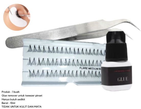 PAKET PEMASANGAN EYELASH LEM TIDAK PERIH UNTUK EYELASH EXTENTION HANYA ...