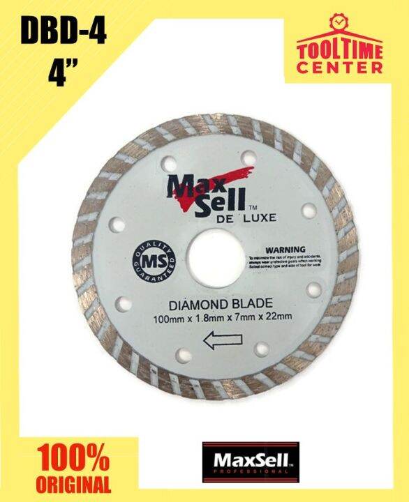Maxsell Deluxe Diamond Cutting Disc 4" Model: DBD-4 | Lazada PH