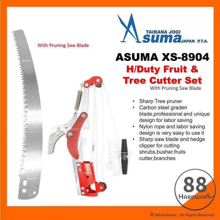 Asuma Heavy Duty 3 Pulley Wheel Pole gergaji pokok / tree cutter ...