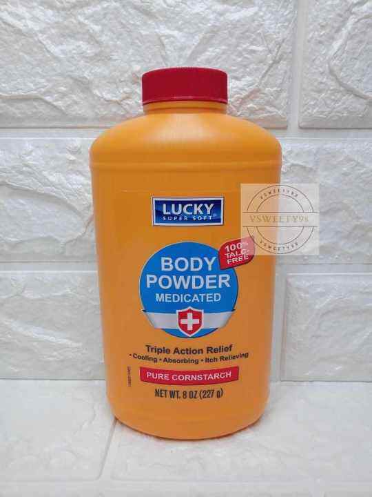 Lucky Medicated Corn Starch Body Powder (227 g) | Lazada PH