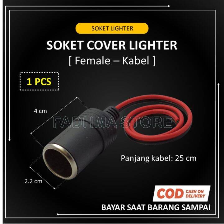 Adapter Konverter Soket Lighter Female / Colokan Mobil 12V | Lazada ...